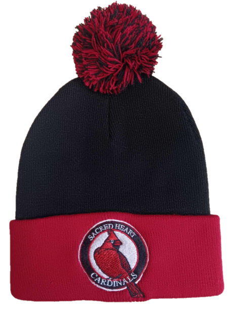 Embroidered Winter Hat w/ Pom